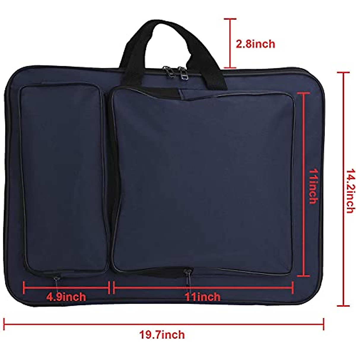 TINAYAUE A3 Art Portfolio Carry Bag Water-Resistant Art Work Portfolio Tote Drawing Board Bag Portable Student Painting Sketch Pad Storage Bag Art Portfolio Backpack for Packing Palette Paints