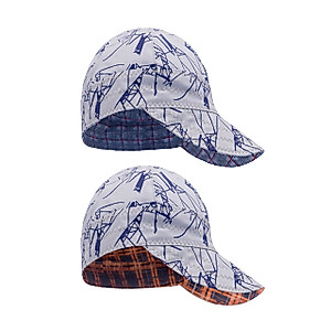 BOCOMAL 2 Pack Welding Cap CAT2 Flame Resistant Midweight 6 Pannel Welder Hats 7 1/4