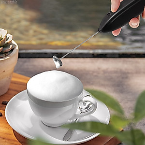 4Pcs Electric Milk Frother Handheld Mixer - Mini Kitchen Stainless Steel Milk Frother Electric Frother Handheld Battery Operated Coffee Maker - Egg Whisk Milk Foamer for Coffee Mini Frother for Coffee