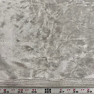 Samantha Silver Polyester Stretch Crushed Velvet Fabric by The Yard for Bows, Topknot. Headwraps, Scrunchies, Clothes, Costumes, Crafts