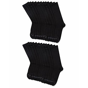 AND1 Men's Socks - Athletic Cushion Crew Socks (24 Pack), Size 6-12.5, Black