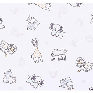 Sammy & Lou Safari Yearbook 4-Piece Baby Crib Bedding Set, Includes Quilt, Fitted Crib Sheets Neutral, Crib Skirt, and Plush Toy