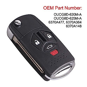 Heart Horse 4 Buttons Remote Flip Folding Key Shell Compatible with Mitsubishi Eclipse Lancer Endeavor Galant Outlander 2007-2012 Modified (No Chip)