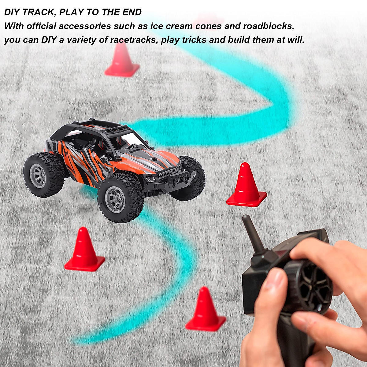 RC Car,S801/s802 1/32 2.4G 20km/h Mini High?Speed Drifting Remote Control Car Terrain Trucks for Childrens(Green) Full Car Toy Series