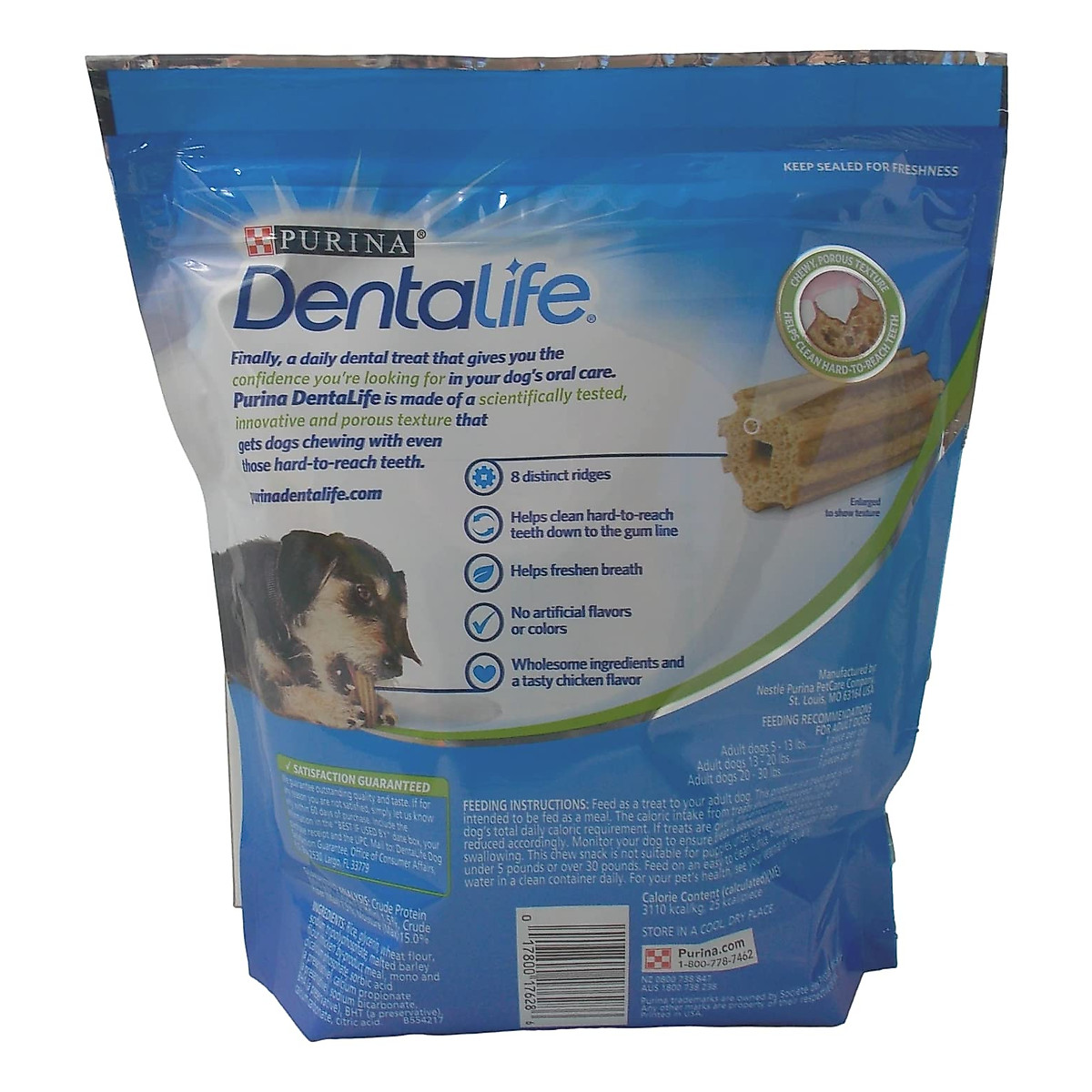 Daily Oral Care Chews Dental Dog Treats - Mini Snacks for Small Breeds (58 Count) - Plus Rope Toy and Fun Animal Facts Booklet Bundle