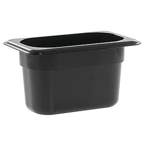 Cambro 94HP110 Black 4" H 1/9 Size High Heat H-Pan