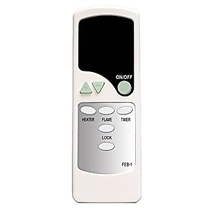 Replacement for FEBO Flame Electric Fireplace Remote Control E3001 ZHS-30-B 384-15A-20-13E F18-I-008-018C F15-I-005-009 15IN-23-100 F15-I-005-031B 14IN-28-078 ZHS-32-D