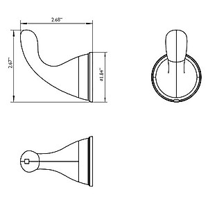 Design House 558627 Ames Robe Hook, Brushed Nickel