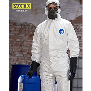 PACIFIC PPE Chemical Resistant Gloves, Heavy Duty Industrial Rubber Gloves, Resist Acid, Alkali and Oil, 12.6", Large