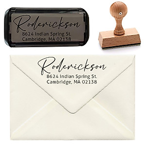 Custom Return Address Stamp | Self Inking Return Address Stamps | Personalized Address Stamp Pickled Stamps (Design 3)