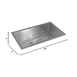 Elkay Crosstown 16 Gauge Stainless Steel, 30-1/2" x 18-1/2" x 10" Single Bowl Undermount Sink Kit