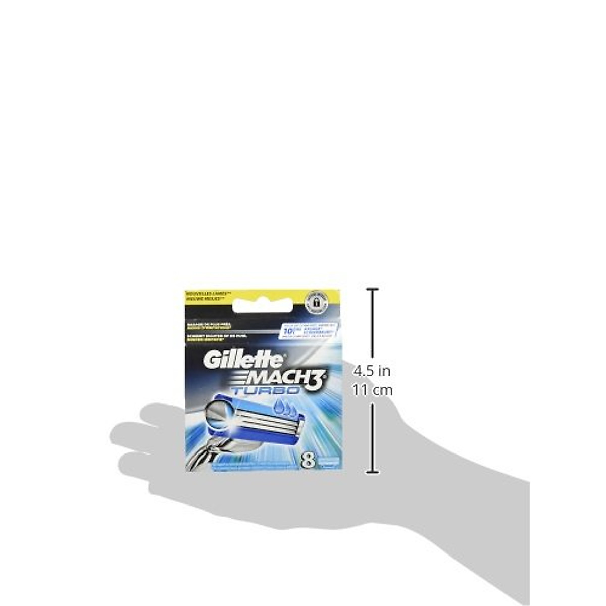 Gillette Mach3 Turbo Razor Blades for Men