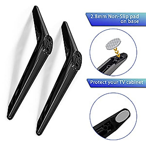 TV Stand Base for Element Roku TV, for Element 300 Series 400 Series 450 Series Smart TV, TV Stand Legs for 24 32 43 50 55 58 65 70 75 Inch Element TV with Screws Set and Instructions, Easy to Install