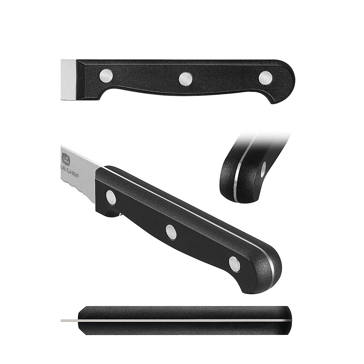 Little Chef Steak Knives Steak Knife Set - Premium Stainless Steel Steak Knives set of 6