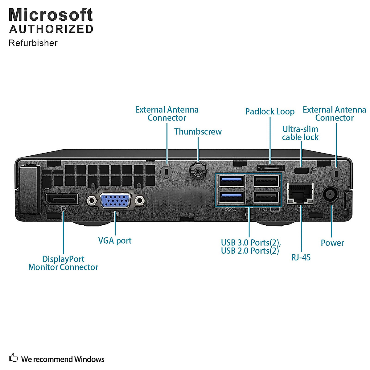 HP EliteDesk 705 G3 Desktop Mini Computer PC, AMD A10 PRO-8770E Quad Core up to 3.5 GHz, 8G DDR4, 500G, WiFi, Bluetooth, Windows 10 Pro 64 Bit-Supports English/Spanish/French (Renewed)