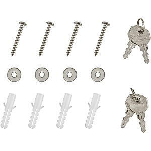 Global Industrial Double Door/Double Lock Small Narcotics Cabinet,12" W x 8" D x 15" H, Beige