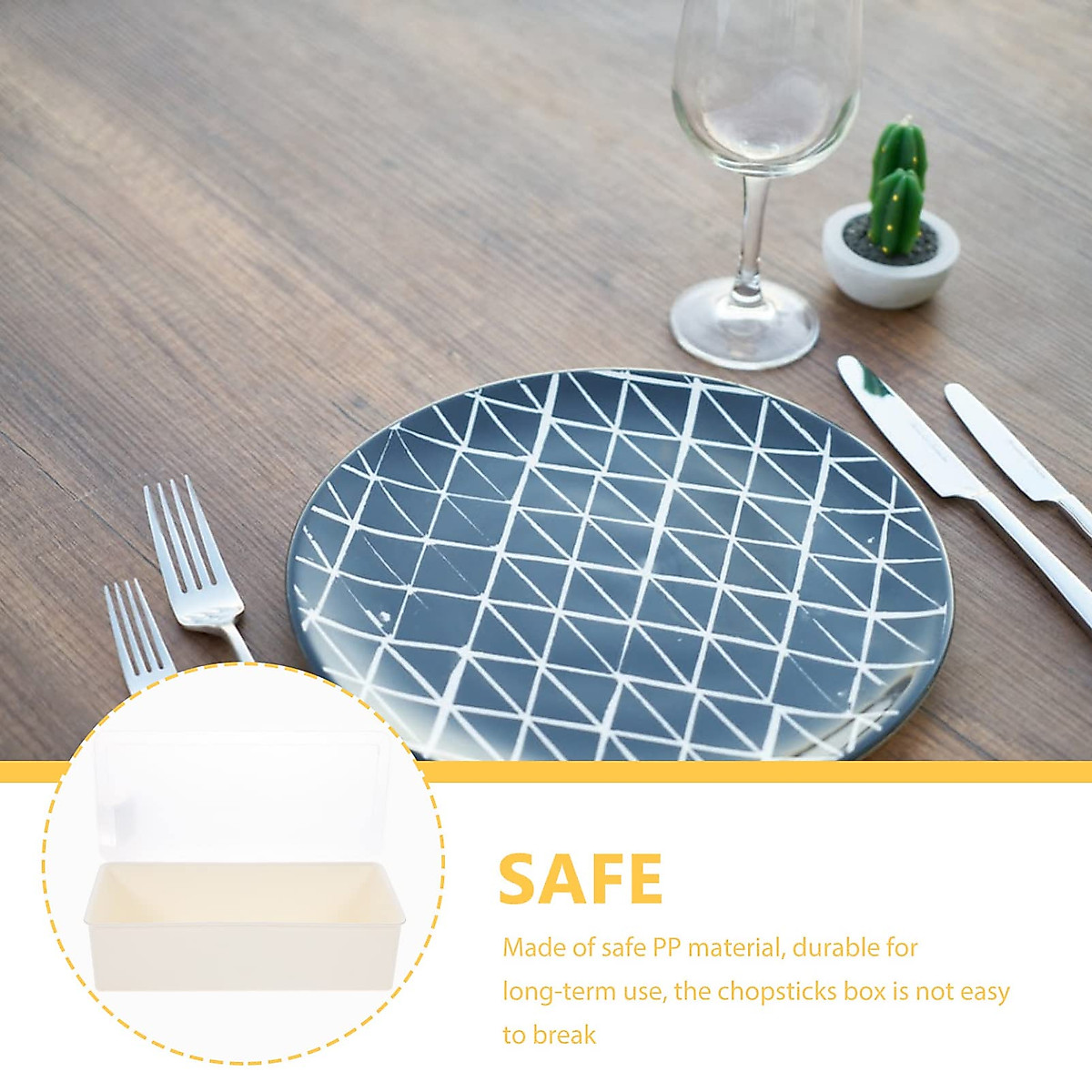 Cabilock Flatware Storage Trays with Lid and Drainer Kitchen Chopsticks Storage Case Utensil Holder Cutlery Box Container Home Supplies