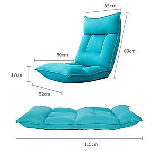 NLIAN- Floor Sofa Chairs Adjustable Backrest Support for Adults and Children Great Contemplation Read Game Green 45.2x20.4x6.7in