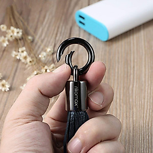 1 one enjoy Tassel Key Chain Charging Cable USB-C to USB-A Cable, Leather Tassel Key Chain Type C Cord for Galaxy S10,S9, Note 9,S8, LG V30 V20 G6 5, Pix.el 2,Hvawei P9,P8 Moto G7 G6 Z3(Black) (TasselNC1)