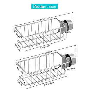 YQh Shower Bar Storage Rack, Bathtub Shower Rack (Shower Rod Not Included), Clawfoot Bathtub Accessories, 304 Stainless Steel Soap Rack, Bathroom Bathtub Shampoo Rack, Shower Trolley Organizer