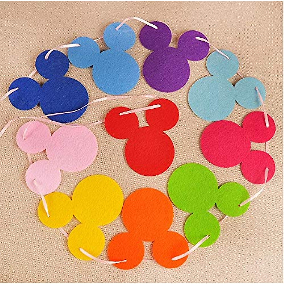 Kinyanco Colorful Mickey Mouse Garland for Parties & Decor