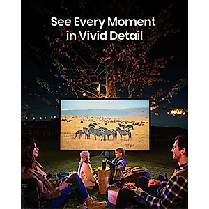Anker NEBULA Capsule, Smart Wi-Fi Mini Projector, 100 ANSI Lumen Portable Projector, 360° Speaker, Movie Projector, 100 Inch Picture, 4Hr Video Playtime for Inside and Outside, Watch Anywhere