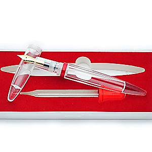 czxwyst M2 Large Ink Capacity Eyedropper Fountain Pen Eye Dropper Filling Pen Set for Collection/Business/Signature/Student/Office/Calligraphy (Fine Nib)