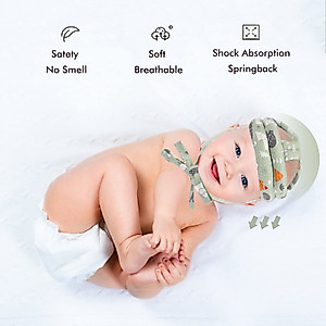Baby Safety Helmet Infant Toddler Breathable and Adjustable Head Cushion Bumper Bonnet for Running Walking Crawling (Green),BB-1003 Green