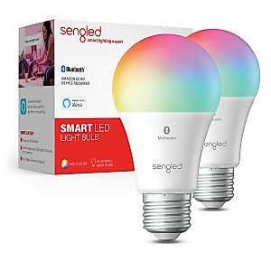 Sengled Alexa Light Bulb, S1 Auto Pairing with Alexa Devices, Color Changing Light Bulbs, Bluetooth Mesh Smart Home Lighting, E26 60W Equivalent, 800LM, 2-Pack