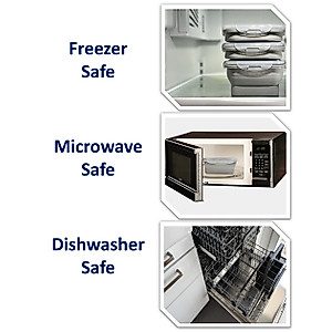 Cocina Vida Collapsible Silicone Food Storage Containers with Airtight Lids | Kitchen Stackable Lunch Box Microwave Dishwasher Safe| Set of 4 Silicone Food Storage Containers