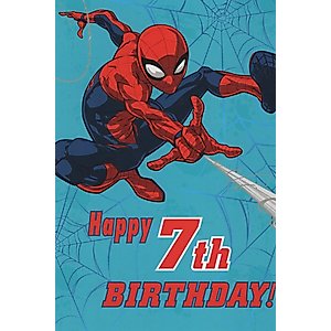 Expressions by Hallmark Spiderman Happy 7th Birthday Card