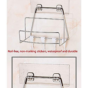 DRNKS Pot Rack Multifunctional Pot Lid Rack Kitchen Household Punch-free Wall-mounted Knife Holder Stainless Steel Storage Shelf Applicable to kitchen stove (Color : Pot cover+knife holder)