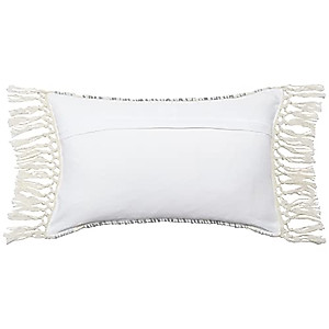 Jaipur Living Vibe Haskell 13"X21" Pillow, Bohemian Slate for Outdoor Spaces