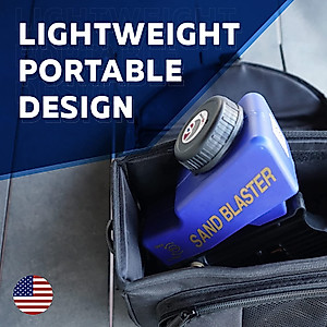 Le Lematec AS118 Blue Sandblaster and Sandblaster Long Nozzle Attachment Bundle