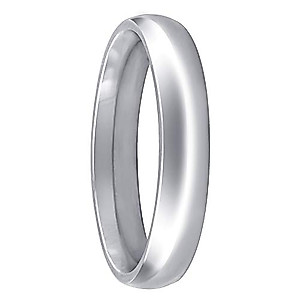 Gem Avenue Stainless Steel Elegant Comfort Fit 4mm Wedding Band Ring For Women, A Gift for Special Occasions Size 7
