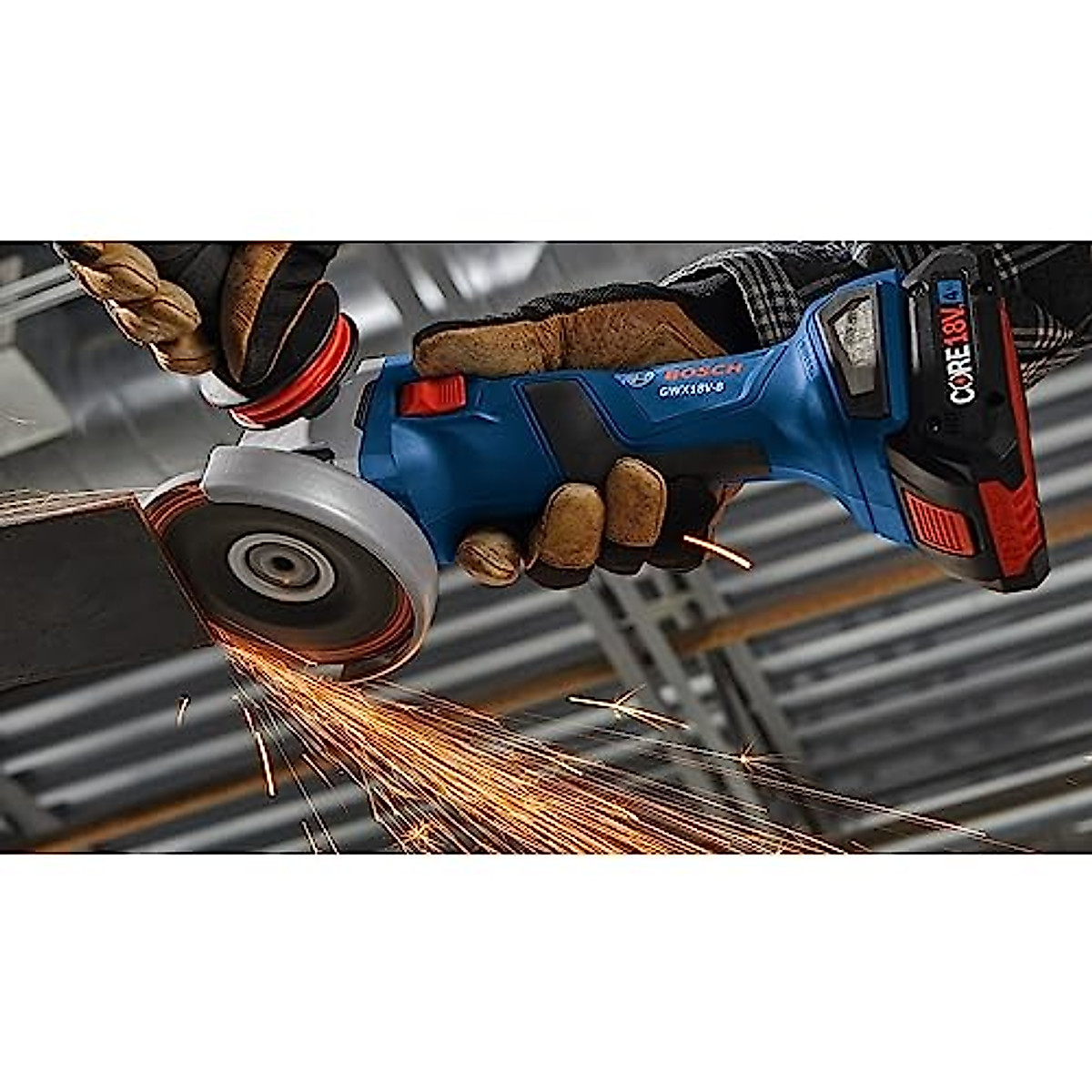 BOSCH GWX18V-8N 18V X-LOCK Brushless 4-1/2 In. Angle Grinder with Slide Switch (Bare Tool),Blue