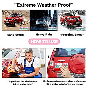 Sukh New Student Driver for Car - Student Driver Car Magnet Be Patient Student Driver Magnet Boys and Girls Safety Warning Reflective Signs Reusable Movable 3 Pcs