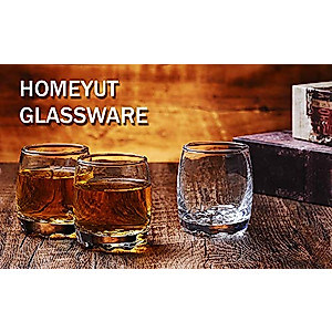 HOMEYUT Shot Glasses, 2.8oz Heavy Base Shot Glass Set, Clear Shot Glasses Set of 6/Tequila Shot Whiskey Shot Glass espresso liquor