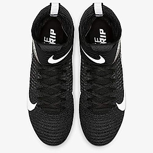 Nike Men's Alpha Menace Elite 2 Football Cleats (Black/White/Dark Grey, Numeric_10_Point_5)