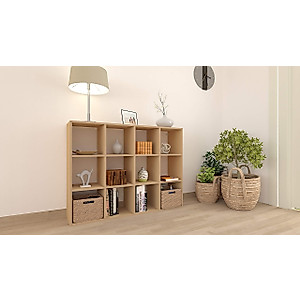 Letmobel Cube Organizer | Book Shelf Organizer with Cube Storage Shelf | DIY Cubical Storage Organizer | Shelf Organizer for Bedroom Living Room Office | Cube Shelf for Home Offices (12 Cube, Black)