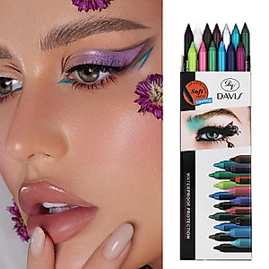 TWOMODE 13 Colors Eyeliner Pencil Colorful Eye Shadow Pencil Eyebrow Pen Glitter Matte for Women Eye&Lip Liner Professional Eye Makeup