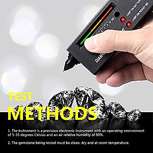 StillCool Diamond Tester, High Accuracy Diamond Tester Pen, Diamond Tester Professional, Diamond Detector Gem Tester Gemstone Gemstone Tester, Black