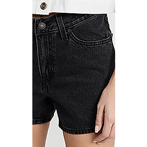 Levi's Women's 80s Mom Shorts, Not to Interrupt, Black, 25