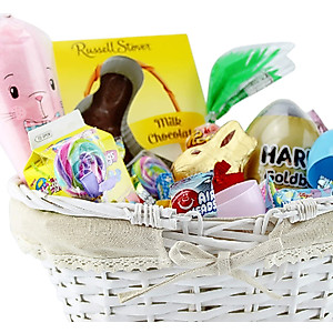 Cornucopia Brands Wicker Baskets w/Handles (2-Pack, White-Painted), for Easter, Picnics, Gifts, Home Decor and More, 13 x 10 x 6 Inches