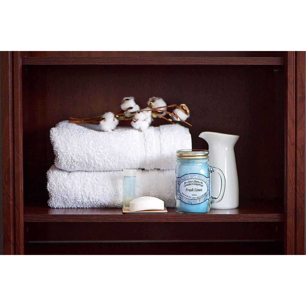 Our Own Candle Company 4 Pack Fall Assortment Mini Mason Jar Candles - 3.5 Oz Caramel Pecan, 3.5 Oz Mulled Cider, 3.5 Oz Pumpkin Spice, 3.5 Oz Macintosh Apple