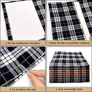 Thickened Fabric Organizer Boards for Books, Comics and Magazines - 100 PCS of 7.5 * 10.5 Inch Comic Book Boards and Magazine Backing Boards with U Shape Plastic Alligator Clips（400PCS）…