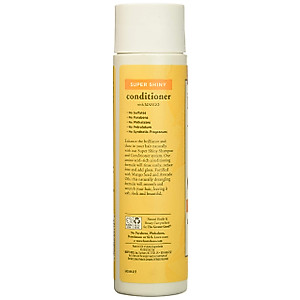 Burt's Bees Super Shiny Mango Conditioner, Sulfate-Free Conditioner - 10 Ounce Bottle