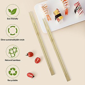 SSHAN Bamboo Chopsticks Disposable - Individually Wrapped Disposable Chop Sticks, Solid No Splinter Japanese Chopsticks (90 pairs)