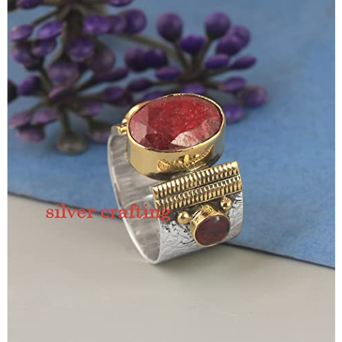 Red Ruby 925 Sterling Silver Gemstone Faceted Elegant Jewelry Ring Handmade Jewelry Designer Ring Jewelry (9)