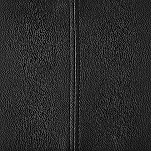 CangLong Chair PU Faux Leather Seat Vintage Arm Chair with Metal Legs Classic Swivel Living Room Chairs for Study Room Bedroom Set of 1, Black